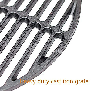 Dracarys 15.5" Cast Iron Grids Grate Fire Pit Big Green Egg Accessories Replacement Parts Grill & Smoker Round Grilling Cooking Grate Fit for Medium Big Green Egg Grill & Smoker,Fire Pit(M - 15.5")