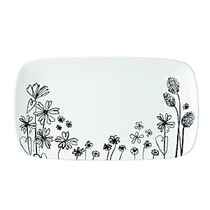 Kate Spade New York Garden Doodle Tray, 1.70 LB, White