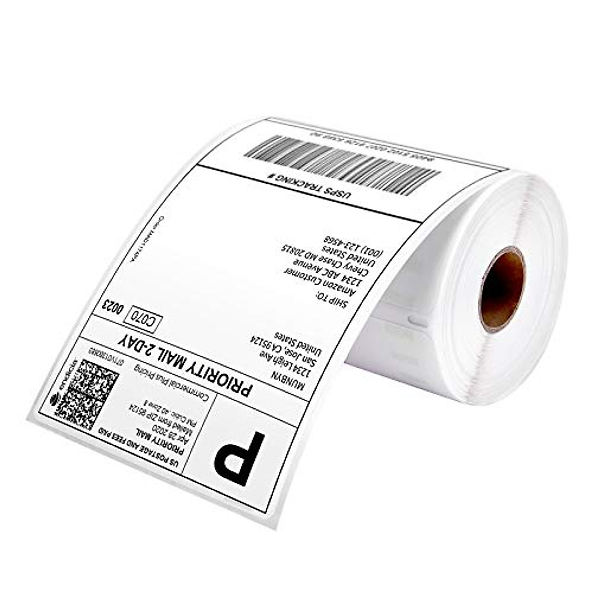 MUNBYN 4"x6" Direct Thermal Shipping Label Compatible with DYMO LabelWriter 4XL 1744907,1755120, Perforated Postage Label Paper for MUNBYN, DYMO, Rollo, JADENS, Permanent Adhesive, 220 Labels/Roll