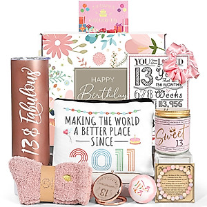 13th Birthday Gifts for Girls, Happy 13th Birthday Gift Ideas, 10 Pieces Unique 13th Birthday Gifts for Daughter, Niece, Granddaughter, 13th Birthday Gifts for Her, Official Teenager Birthday Gifts