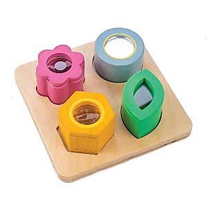 Tender Leaf Toys - Sensory Trays - Baby Blocks, Shape Sorter, STEM Learning Shape Identification Sorting Game Toy for Kids 18 Month + (Visual Sensory Trays)