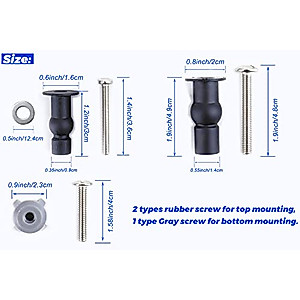 3 Pairs Toilet Seats Screw, Universal Toilet Seat Bolts, Top Fix Nuts Screws Bottom Mount Anchor Nut 1/4-20 Toilet Seat Screws Replacement Parts Fit for Kohler