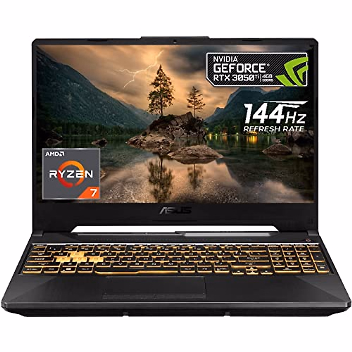 2022 ASUS TUF Gaming A15 Gaming Laptop, 15.6" FHD 144Hz, AMD 8-Core Ryzen 7 6800H (Beat i9-11900H), GeForce RTX 3050Ti, 32GB DDR5, 1TB PCIe SSD, HDMI, RJ45, WiFi 6, RGB, SPS HDMI 2.1 Cable, Win 11