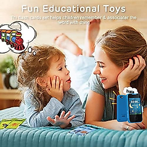 Talking Flash Cards Educational Toys for 3 4 Year Old Boys Girls, Toddlers Learning Toys Electronic Interactive Toys, Preschool Toys Christmas Birthday Gift for Kids Ages 3 4 5