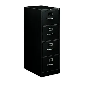 HON 4-Drawer Legal File - Full-Suspension Filing Cabinet, 26-1/2-Inch Black (H314)