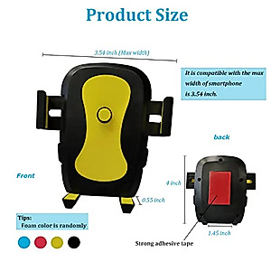 PJYU Phone Holder Wall Mount with 3M VHB Adhesive Strips Phone Charging Holder Compatible for iPhone, Samsung, Smartphone and Most Other Cellphones