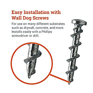 Wall Dog Wire Hanger 100 lbs - 3 inch Safety Hanger for Frames with Hanging Wire - 2 Pack