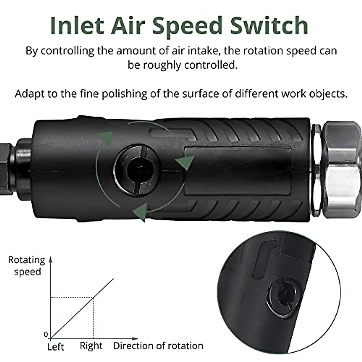 EYPINS Air Grinder,Compressed Air Angle Die Grinder 90 Degree Mini Sander Grinder Polisher Tool Set for Contour Grinding, Polishing, Milling