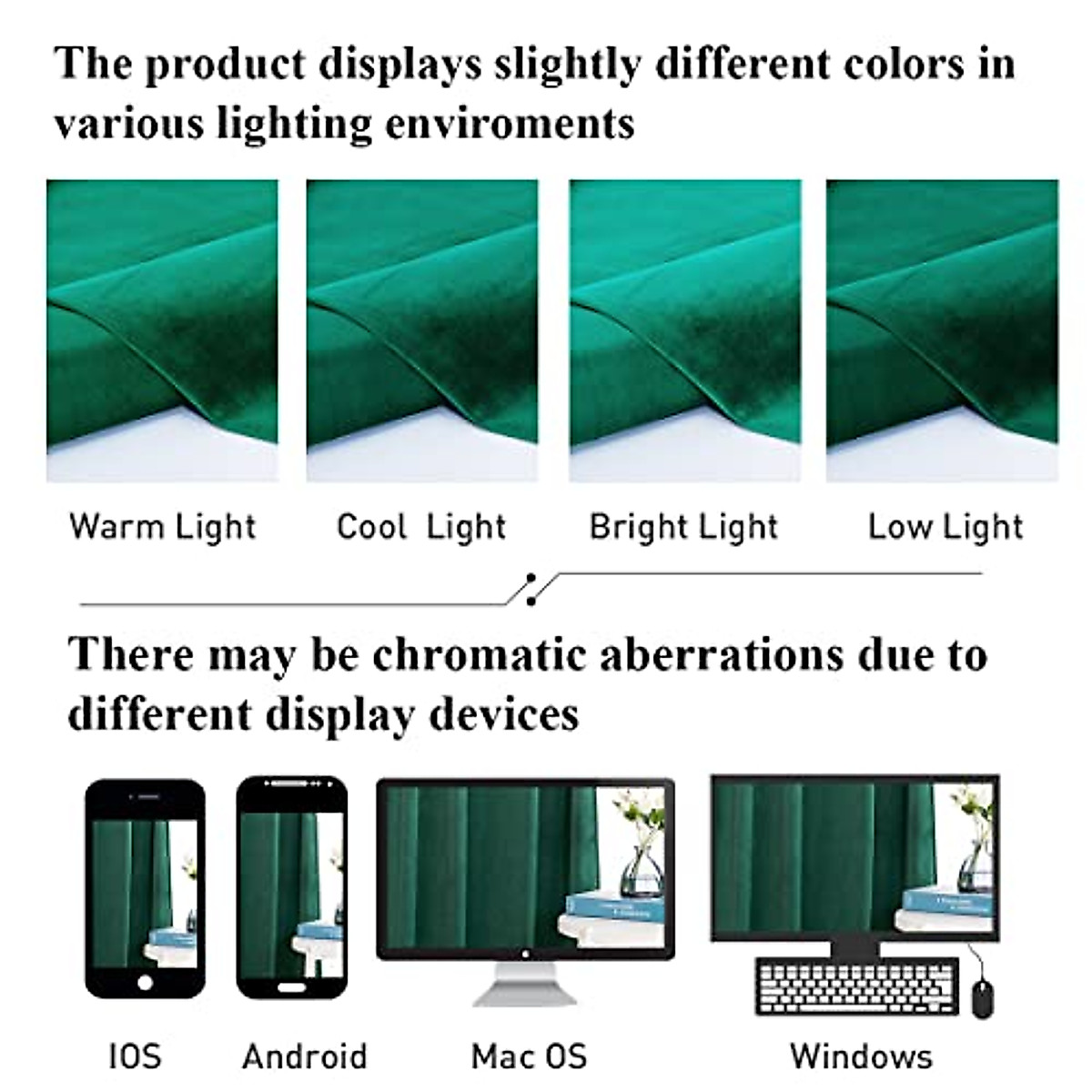 StangH Pine Green Velvet Curtains 96 inches Long, Room Darkening Window Drapes Elegant Home Decoration for Bedroom/Party Backdrop/Dining Room, W52 x L96, 2 Panels