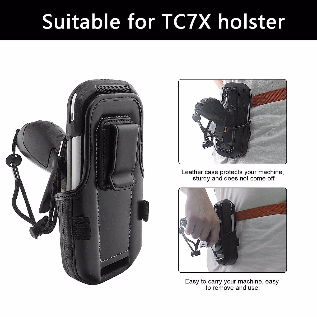 Trigger Handle for Zebra Symbol TC70 TC72 TC75 TC77 TC70x TC75x Handheld Barcode Scanner Mobile Computer - P/N: TRG-TC7X-SNP1-02 TRG-TC7X-SNP1-01 Secure Snap-On Design