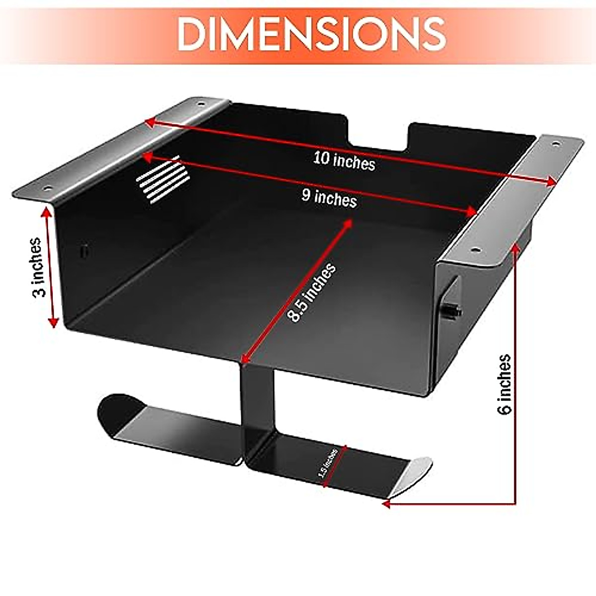 MomsUnited – Premium Under Desk Storage – Convenient Under Desk Drawer – Mountable Desk Drawer for Office & Home – Desk Storage from Alloy Steel – Ideal for Organizing – Size – Black/White