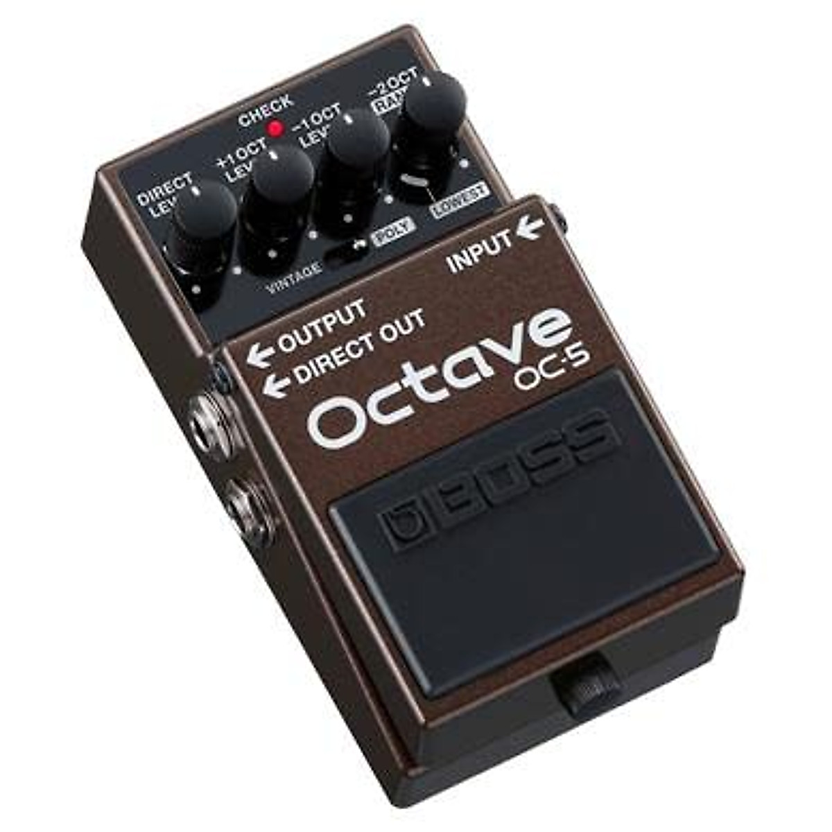 BOSS Oc-5 Octave Guitar And Bass Effect Pedal with Vintage And Poly Modes Plus 5-Year Warranty