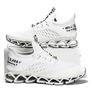 Womens Slip on Running Walking Shoes Blade Tennis Casual Fashion Sneakers Comfort Non Slip Work Sport Athletic Trainer Black/Red