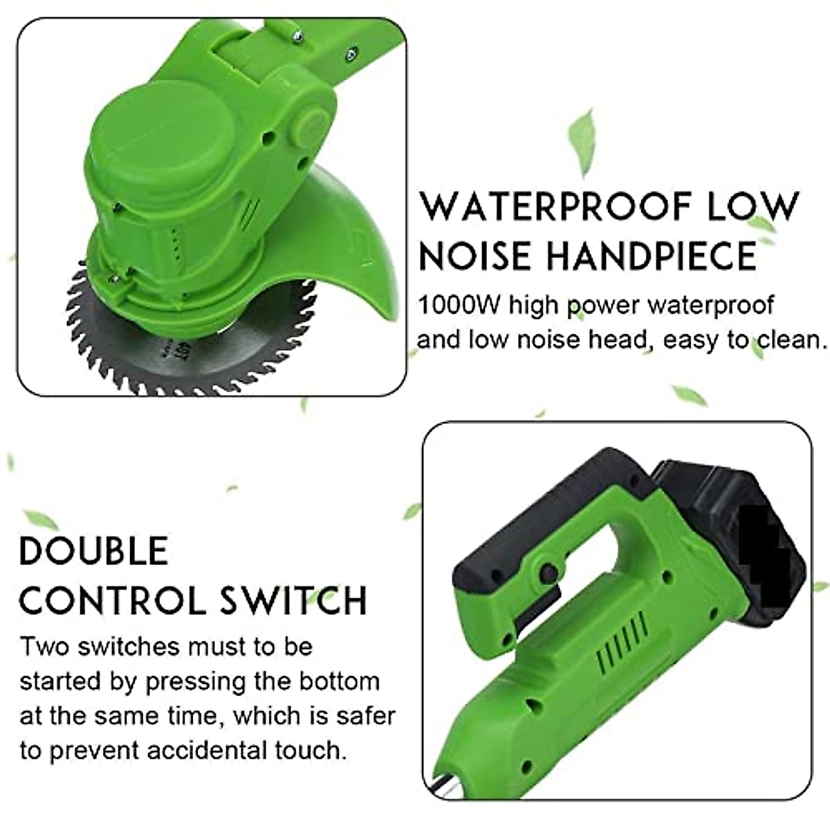 TEETSY Lawn Mower Cordless Mower Electric Mower Automatic Release Lawn Mower Garden Power Tools