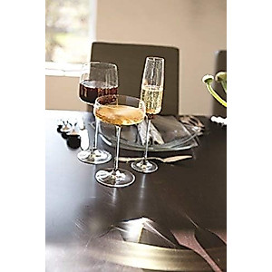 Barski - Handmade Glass - Wine Goblat - Decororated And Dipped in 20 K gold on the bottom - 16 oz. - Gift Boxed - Made in Europe - Set of 4