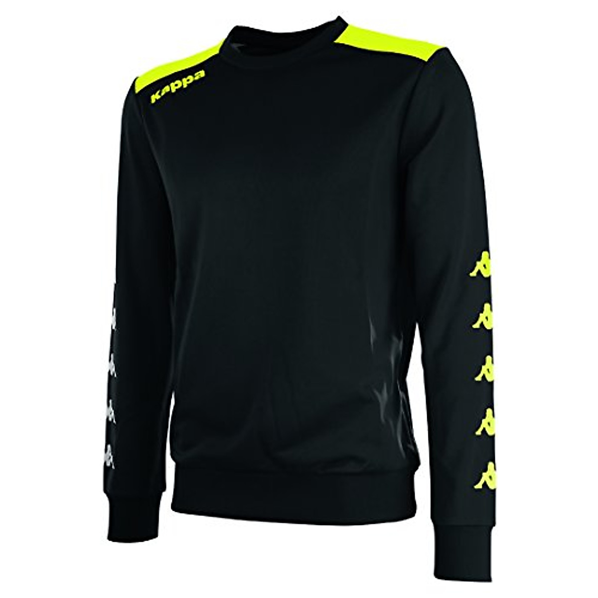 Kappa Saguedo Sweat, Black/Neon Yellow, Small