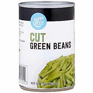 Amazon Brand - Happy Belly Cut Green Beans, 15 ounce (Pack of 1)