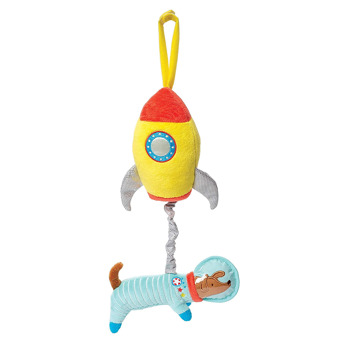 Manhattan Toy Cosmo Dog Crib and Baby Travel Accessory Rock-A-Bye Baby Pull Musical Toy