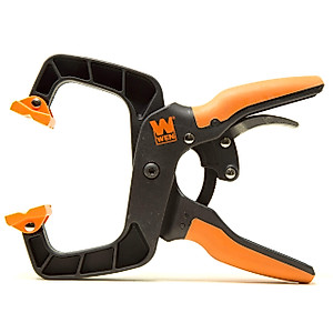 WEN CLH226 Quick-Release Ratcheting Hand Clamps with 2-Inch Jaw Opening and 2-Inch Throat, 2 Pack