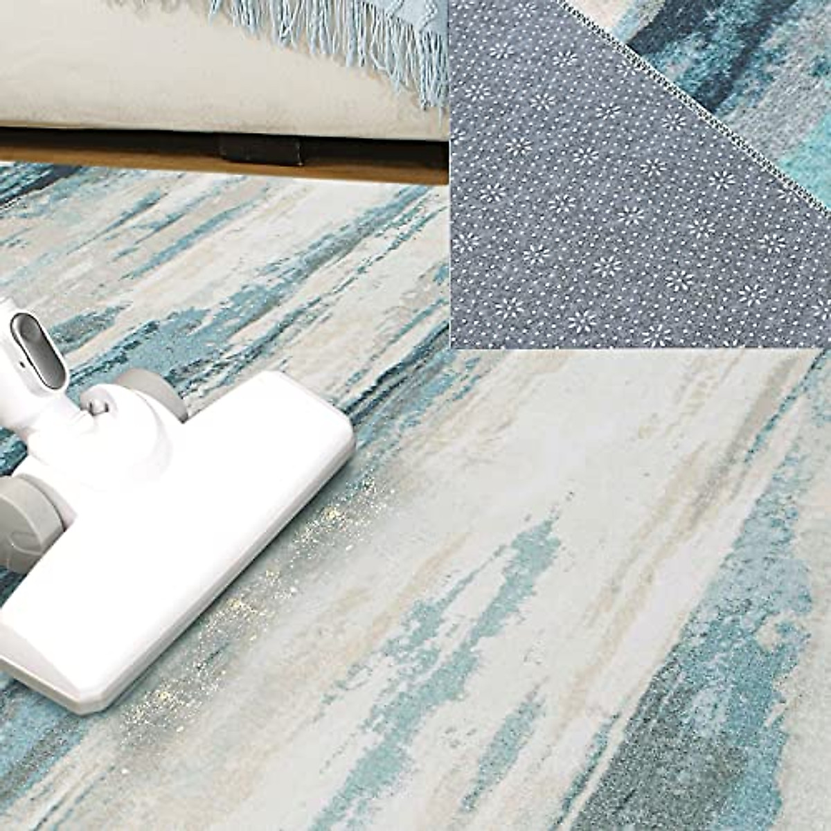 Cinknots Rugs Modern Soft Abstract Area Rugs for Living Room/Bedroom/Kitchen & Dining Room,Medium Pile Home Decor Carpet Floor Mat (Grey10, 5' 3" x 6' 6" Rectangular)