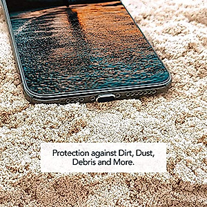 PortPlugs Anti-Dust Plugs (2-Pack) Compatible with iPhone 14/13/12/11/X/XS/8/7, Plus/Max/Pro/Mini, iPad - Aluminum, Includes 2 Holders & Cleaning Brush (Black)