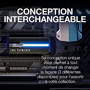 Seagate Lightsaber Collection Special Edition FireCuda SSD 1TB Solid State Drive - M.2 PCIe Gen4 ×4 NVMe 1.4, up to 7300MB/s, Customizable RGB LED Lightsabers (ZP1000GM3A053)
