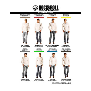 Rock & Roll Denim Relaxed Fit Straight Bootcut Jeans #M0S8553 34 W x 34 L