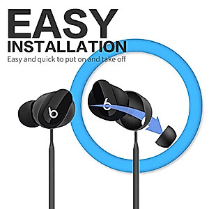 WOFRO Anti-Lost Strap for Beats Studio Buds, Sports Anti-Slip Soft Silicone Lanyard Accessories Compatible with Beats Studio Buds Bluetooth Headphones Neck Rope Cord (Black)