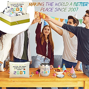 Didaey 14/16/17/18/19/22 Years Old Birthday Sweet Gift Makeup Bag 12 oz Tumbler Keychain Makeup Mirror for Daughter Bff Mother(17th Birthday)