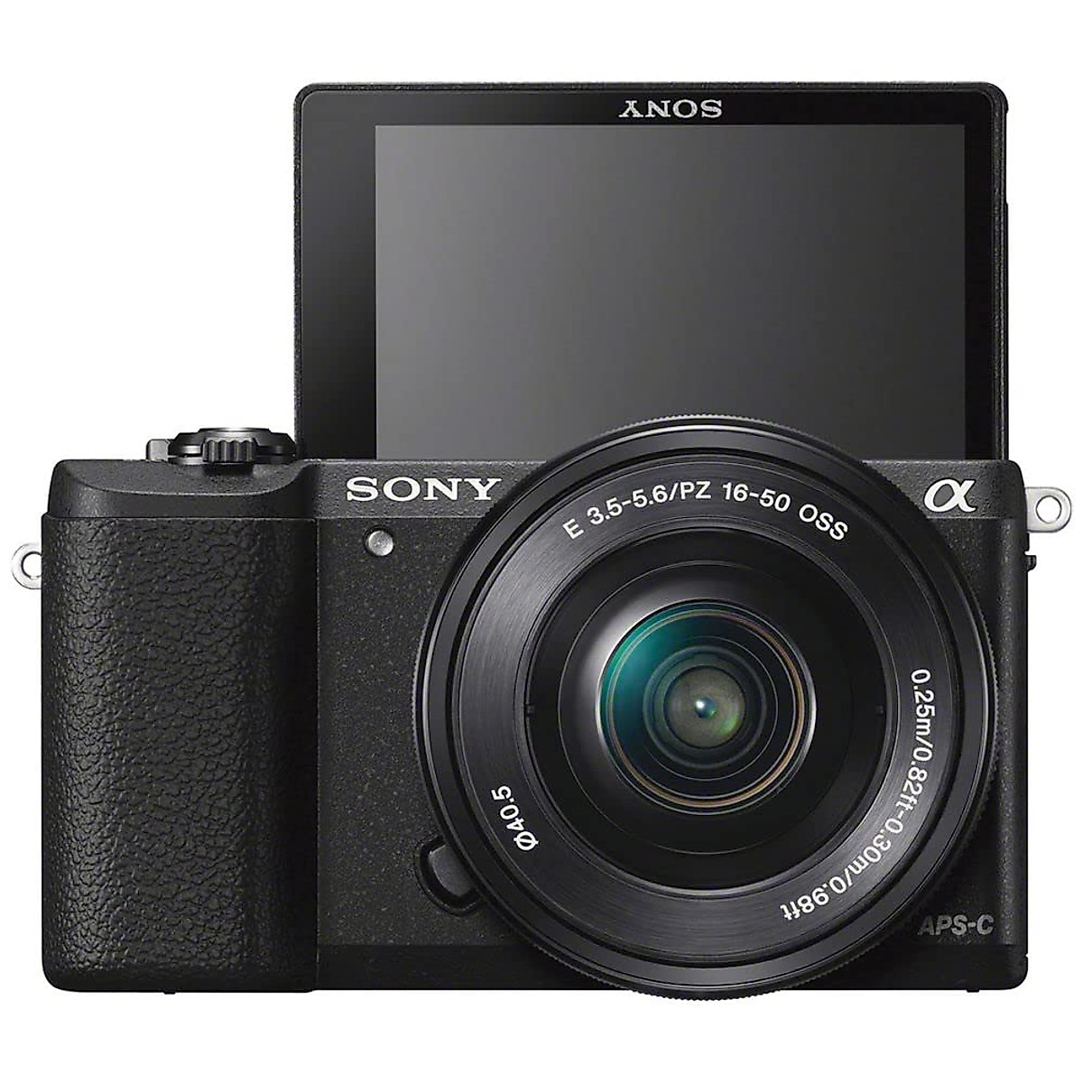 Sony Alpha a5100 Mirrorless Digital Camera with 16-50mm Lens (Black) + Sony FE PZ 16-35mm Lens + Filter Kit + Wide Angle Lens + Bag + 64GB Card + NPF-W50 Battery + More (Renewed)