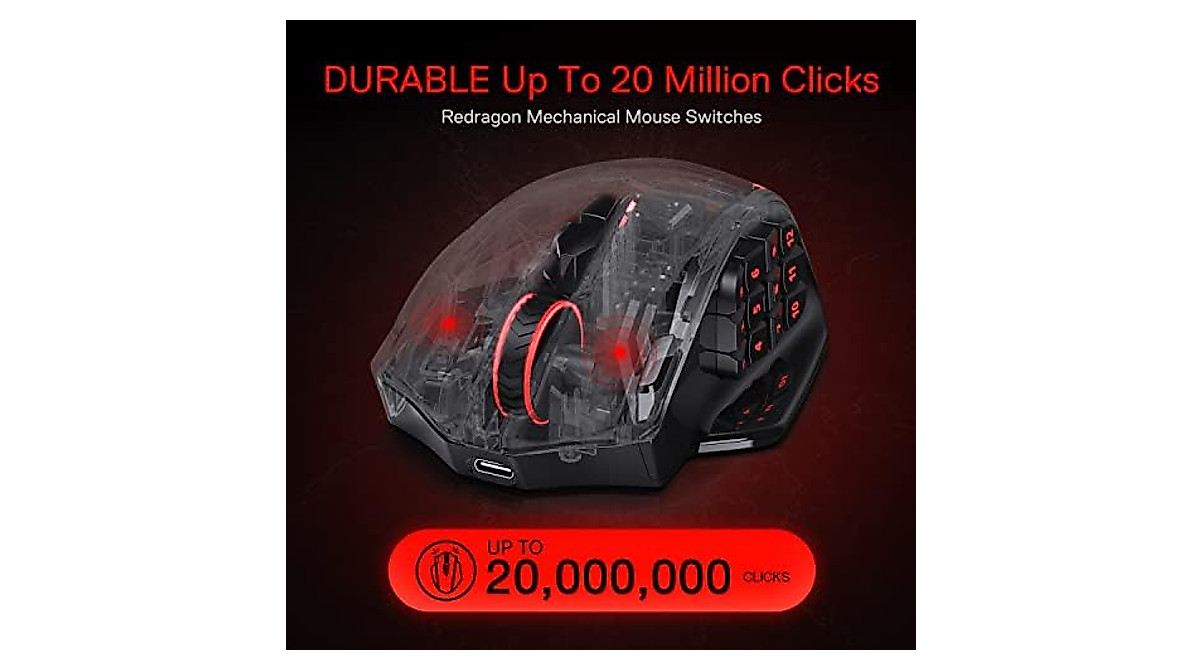 Redragon M913 Elite Wireless Gaming Mouse - 16,000 DPI