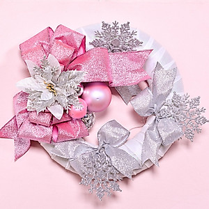 YAMA Glitter Wired Ribbon, Gold, 2-1/2 inch x 20 Yards, for Christmas, Gift Wrapping, Wreath, Crafts, Bow Making and Party Decoration