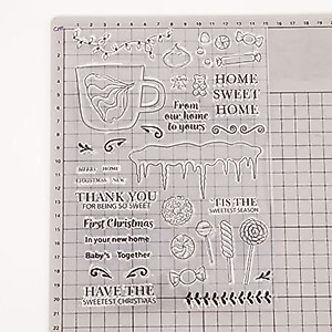 Decorative Transparent Silicone Stamp for Creative Cartoon Rubber Stamp DIY Christmas Birthday Wedding Cards Making Supp Christmas Card Making Stamps for Crafting