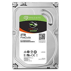 Seagate FireCuda 2TB Solid State Hybrid Drive Performance SSHD – 3.5 Inch SATA 6Gb/s Flash Accelerated for Gaming PC Desktop Frustration Free Packaging (ST2000DX002)