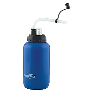 Pro Impact Squeezable Water Bottle Bendable Long Straw Spray cap - LDPE BPA Free Plastic - Hydration Baseball Hockey Gym MMA Yoga Boxing Cycling Softball Football Lacrosse (35.5 Oz.) (Blue)