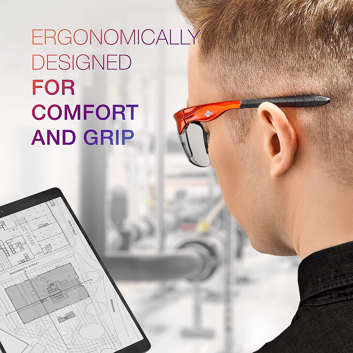 ToolFreak Rebel Bifocal Safety Glasses 1.5 Clear, Rated ANSI z87+ Impact/UV