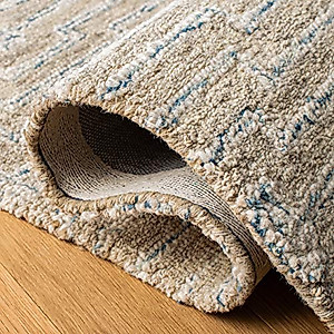 SAFAVIEH Micro-Loop Collection 4' x 6' Light Grey/Ivory MLP178F Handmade Premium Wool Area Rug