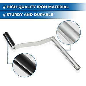 WIKIBB Crank Handle for Coleman Fleetwood Pop-Up Camper,Iron Tent Camper Crank Handle with Rotatable Plastic Handle 4-1/4 inches Handle Length