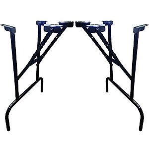 Premium Industrial Steel Heavy Duty Folding Table Legs - 27 In'', Steel Powder Coated Gloss Black, Commercial Grade Durability for Tables, Chair's, Office Table (2)