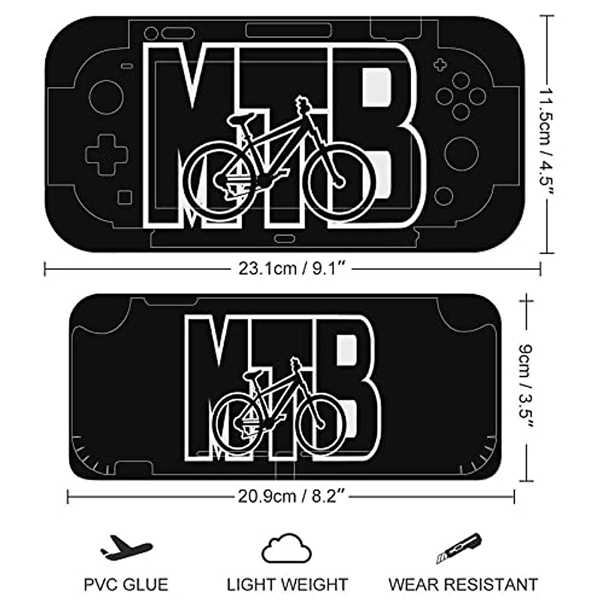 MTB Mountain Bike Stickers Full Wrap Decal Skin Faceplate Protective Stickers Compatible for Nintendo Switch for Switch Lite