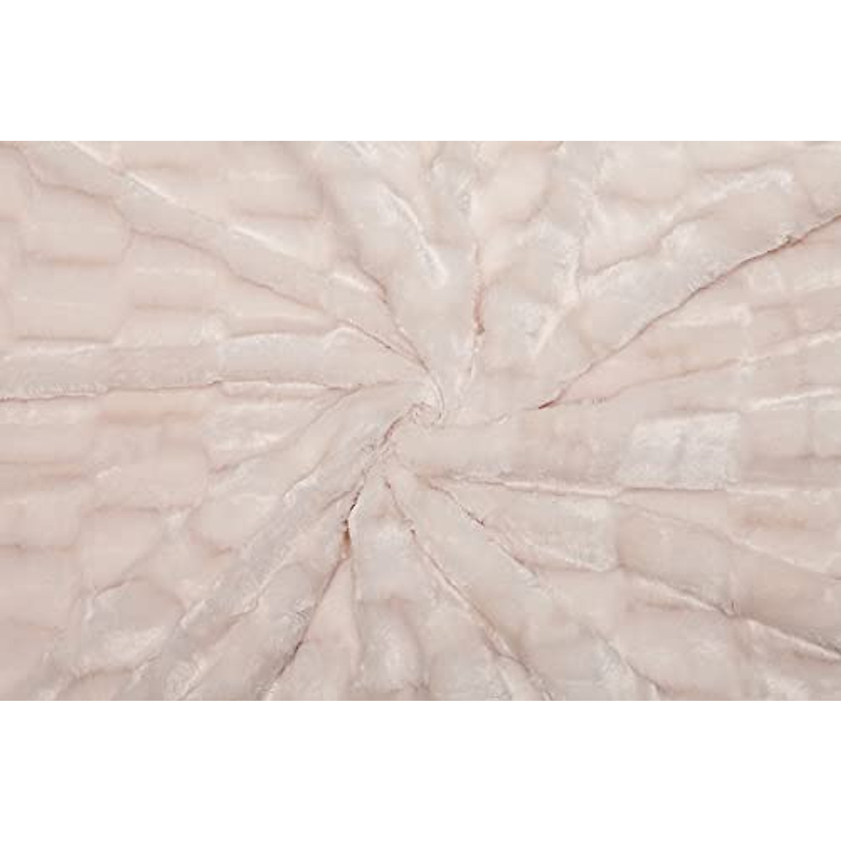 Chanasya Embossed Faux Fur Throw Blanket - Super Soft, Lightweight Minky Blanket - 108" x 86" - Creme