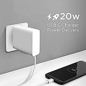 USB C Charger, 20W Fast Type C Charger with PD 3.0, Durable USB Wall Charger Block, Compact Power Adapter for Majority of Mobile Phone Models