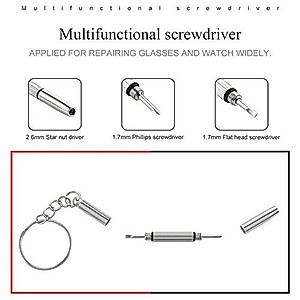 Mazzeo Hard Shell Glasses Case Kit With a Cleaning Cloth and Repair Tool For Men or Women (Black w Glasses)