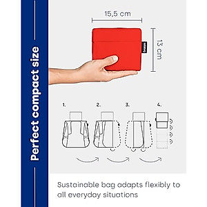Notabag Original 2 in 1 Backpack and Bag (Red) – Backpack waterproof – reusable grocery bags foldable – clever design for more flexibility – backpack waterproof – grocery tote bag