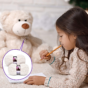 2 Pieces Skeins Soft Fur Yarn Fuzzy Fur Yarn Chunky Fluffy Faux Fur Yarn Eyelash Yarn Cream Fur Yarn for Crochet Blanket Rug Clothes Knitting Project, 30 Meter and 50 Gram for Each (Beige)