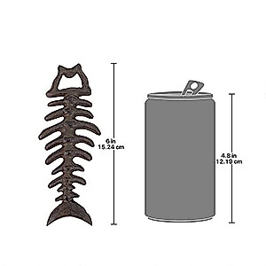 Design Toscano Fish Bones Skeleton Cast Iron Bottle Opener