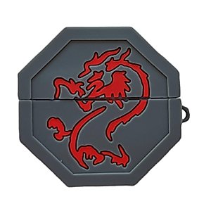 AOLABOKY Earphone Case for Sony WF-1000XM4,Cartoon Cool Dragon Talisman Jackie Chan Adventures Soft Silicone Protective Cover for Sony wf-1000xm4 with Keychain