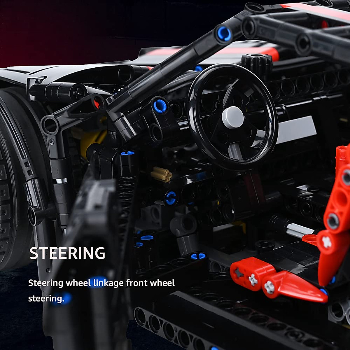 Nifeliz Sports Car X19 MOC Technique Building Blocks and Engineering Toy, Adult Collectible Model Cars Kits to Build, 1:9 Scale Race Car Model (1814 Pieces)