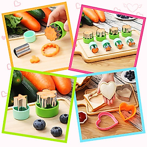 Elfkitwang Sandwich Cutter and Sealer Set,Dinosaur&Heart&Star Sandwich Bread Cookie Cutters -Child Food Grade Vegetable Cookie Mould.(12Pcs)