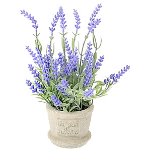 BESPORTBLE Artificial Potted Lavender Plant, Purple, 8.7 x 3.1 x 3.1 inches, Plastic, 1 Count, Indoor Use, Decoration, Party, Office, Wedding, All Seasons